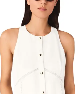 Maje Reenana Embroidered Linen Blend Dress