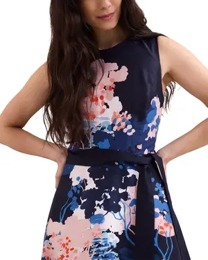 PHASE EIGHT Floral Printed Fit And Flare Midi Dress
