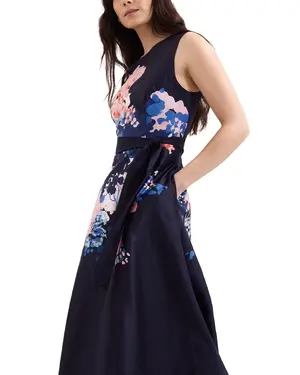 PHASE EIGHT Floral Printed Fit And Flare Midi Dress