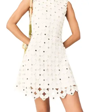 Maje Mirrored Crochet Dress