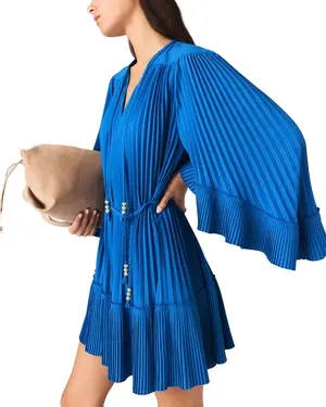 Maje Rilaje Short Pleated Dress