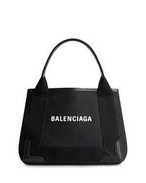 Balenciaga Navy Cabas Xs Tote - Black