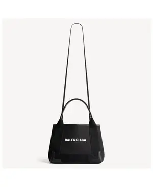 Balenciaga Navy Cabas Xs Tote - Black