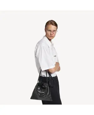 Balenciaga Shopper Dust Bag Crossbody Pouch Medium - Black
