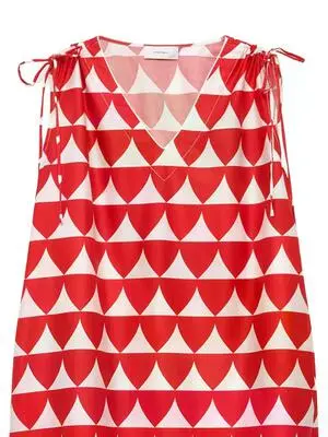 Malìparmi Optical Broderie Maxi Dress - Red