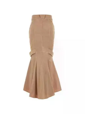 Blumarine Panelled Fishtail Skirt - Neutrals
