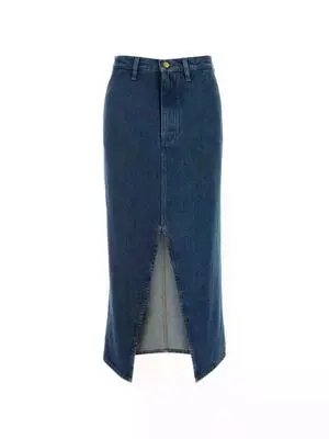 JIL SANDER Front-slit Denim Skirt - Blue