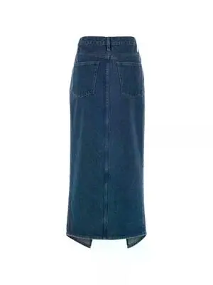 JIL SANDER Front-slit Denim Skirt - Blue