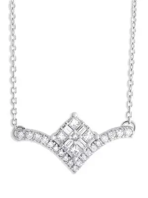 LB EXCLUSIVE 10k White Gold Diamond Necklace - Silver