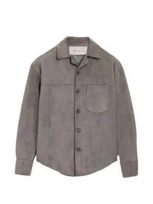 AMI Paris Suede-finish Button-up Jacket