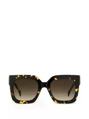 Carolina Herrera Tortoiseshell Square Frame Sunglasses - Brown