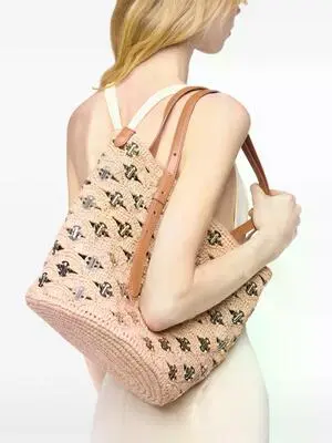 Rabanne Crochet Metal Discs Bucket Bag