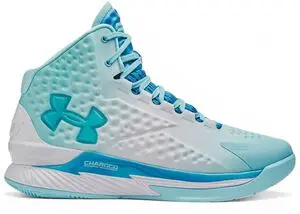 Under Armour Curry 1 Print Athletic Sneakers - Capri/sky Blue