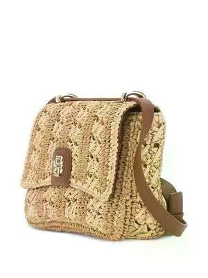 BOSS Double B Straw Shoulder Bag