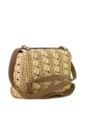 BOSS Double B Straw Shoulder Bag