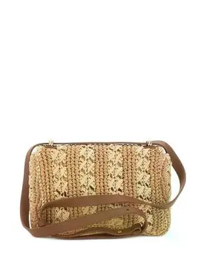 BOSS Double B Straw Shoulder Bag