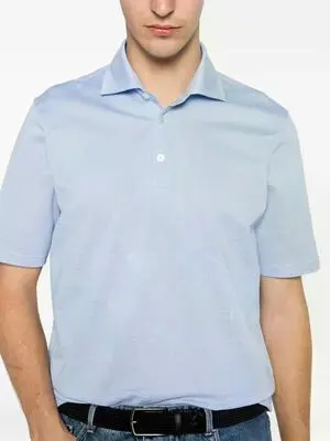 FERRANTE Short-sleeve Polo Shirt - Blue