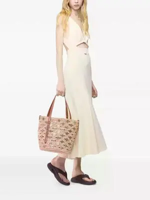 Rabanne Crochet Metal Discs Bucket Bag