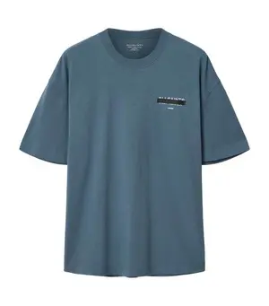 ALLSAINTS Organic Cotton Redact T-shirt - Blue