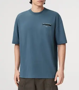 ALLSAINTS Organic Cotton Redact T-shirt - Blue