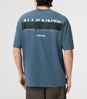 ALLSAINTS Organic Cotton Redact T-shirt - Blue