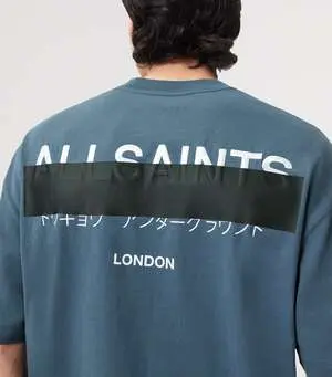 ALLSAINTS Organic Cotton Redact T-shirt - Blue