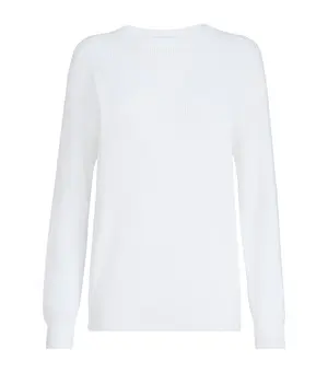 Brunello Cucinelli Cotton Monili-detail Crew Neck Sweater