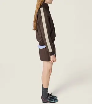 Miu Miu Cotton Twill Blouson Jacket - Brown