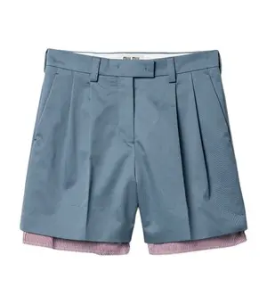 Miu Miu Chino Layered Bermuda Shorts