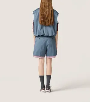 Miu Miu Chino Layered Bermuda Shorts