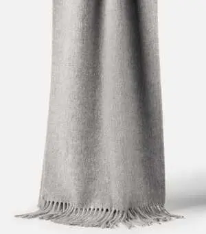 Brunello Cucinelli Cashmere Double-knit Scarf - Grey