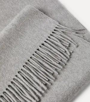 Brunello Cucinelli Cashmere Double-knit Scarf - Grey
