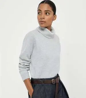 Brunello Cucinelli Cashmere Rollneck Sweater - Grey