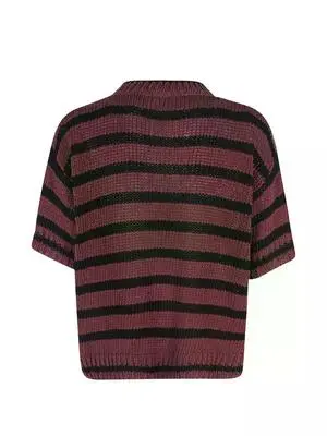 ROBERTO COLLINA Striped Open-knit Sweater