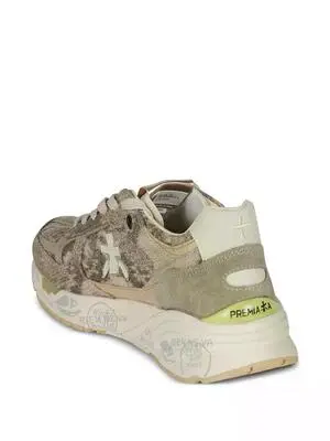 Premiata Mased Animal-print Sneakers - Neutrals