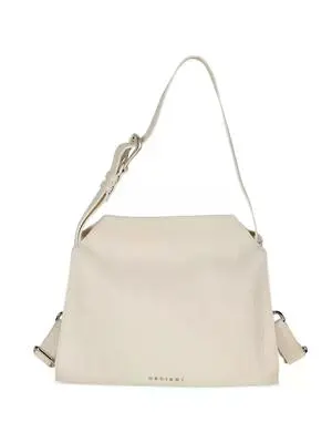 Orciani Pebbled Leather Shoulder Bag