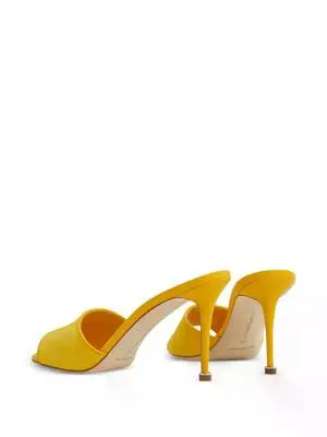 Manolo Blahnik Larache 90 Suede Sandals - Yellow