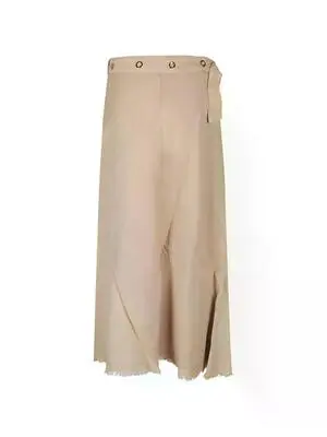 Pinko Eyelet-embellished Belted Skirt