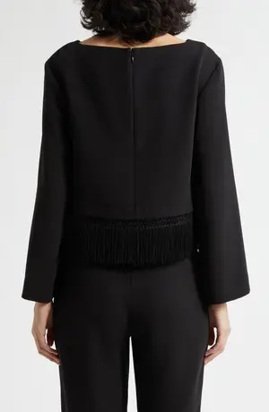 Posse Bianca Fringe Hem Top