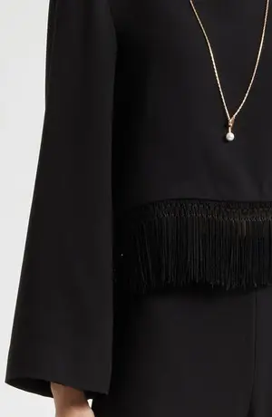 Posse Bianca Fringe Hem Top