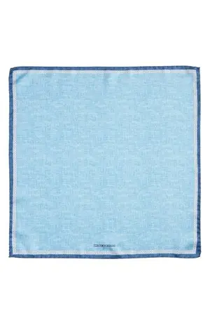 Nordstrom Silk Pocket Square - Light Blue