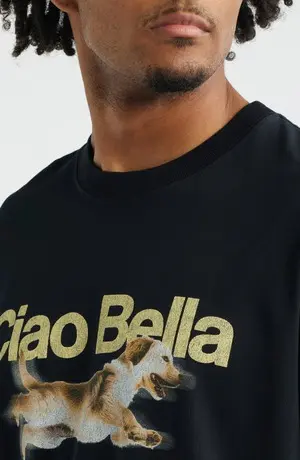 SANTO STUDIO Ciao Bella Graphic Cotton T-shirt