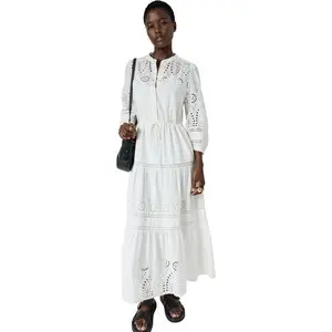 Gerard Darel Rhonie Openwork Embroidered Maxi Dress