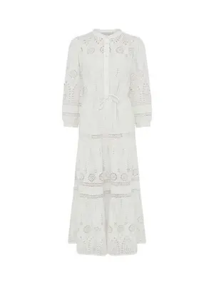 Gerard Darel Rhonie Openwork Embroidered Maxi Dress