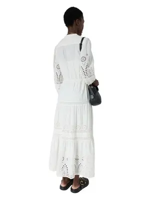 Gerard Darel Rhonie Openwork Embroidered Maxi Dress