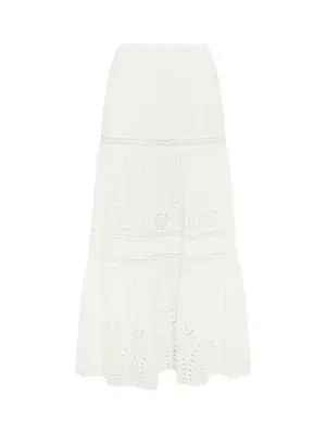 Gerard Darel Jaly Embroidered Tiered Maxi Skirt