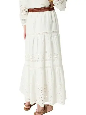 Gerard Darel Jaly Embroidered Tiered Maxi Skirt