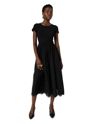 Gerard Darel Rynah Scalloped Midi Dress