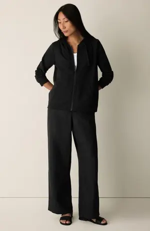 Eileen Fisher Hooded Zip-up Jacket