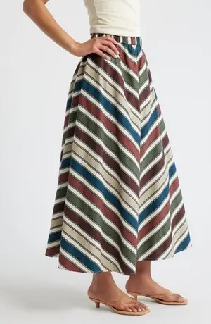 Topshop Stripe Cotton Skirt